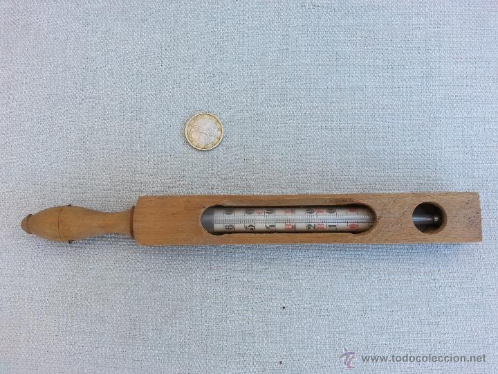 antiguo termómetro de madera - Comprar Varias Antigüedades Técnicas y ...