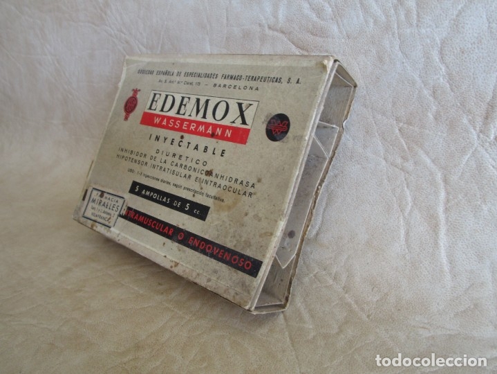 antiguo caja medicamento edemox laboratorios wa - Comprar Herramientas ...