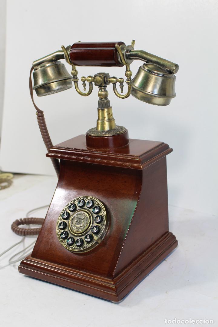 telefono de sobremesa en madera - Comprar Teléfonos Antiguos en ...