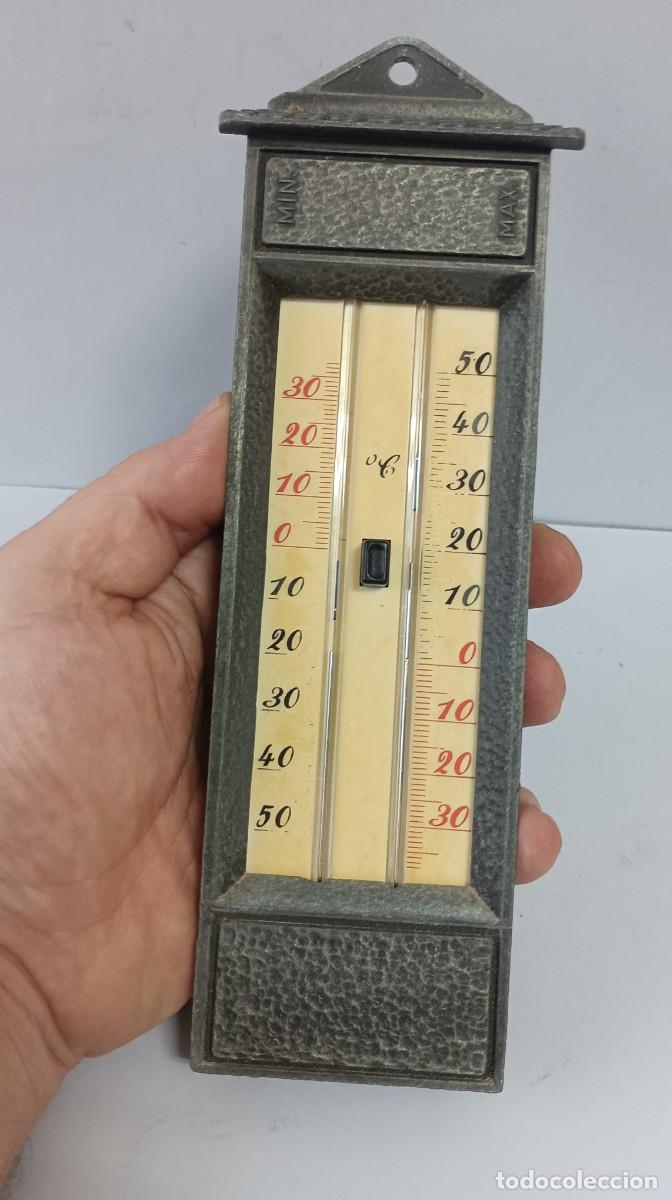 antiguo termometro mercurio, max min. - Compra venta en todocoleccion