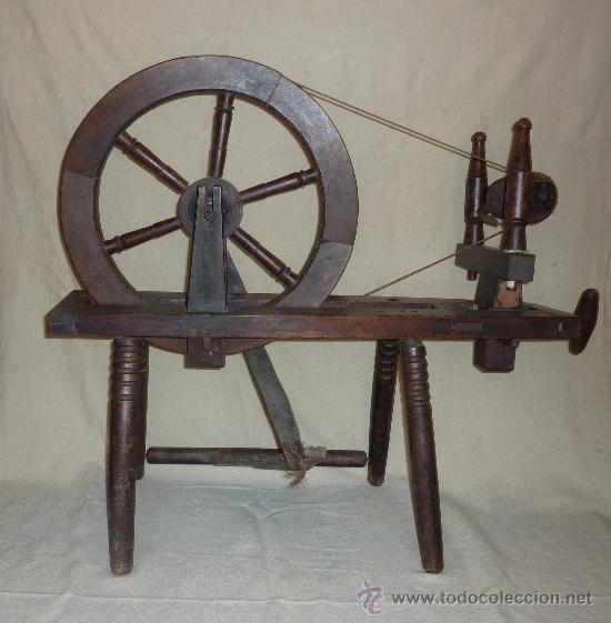 rueca de madera siglo xix - Comprar Utensilios del Hogar Antiguos en ...