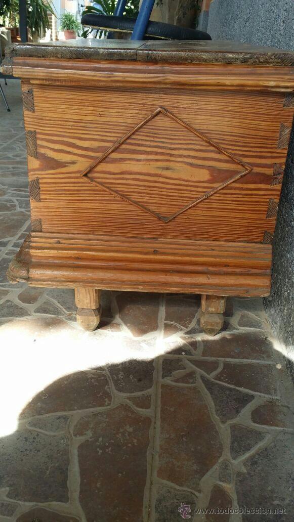 antiguo arcon en madera con cajon interior, pre - Comprar Baúles ...