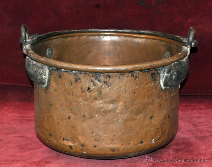 preciosa caldera en bronce marteleado del siglo - Comprar Utensilios ...