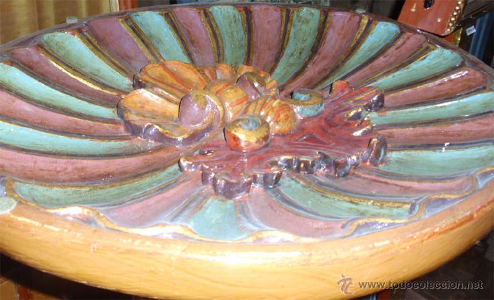 mesa de madera con tapa talla de concha y pata - Comprar Mesas Antiguas ...
