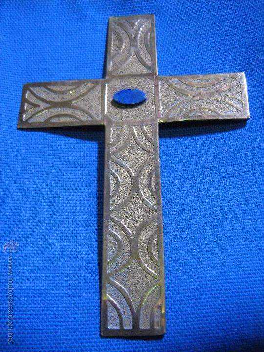 cruz dorada con piedra azul en el centro - mide - Comprar Cruces ...