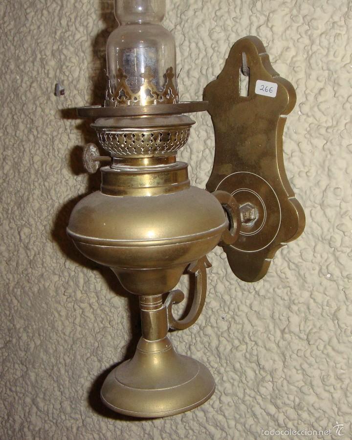 antiguo quinque de pared. con aplique. s.xix. b - Comprar Quinqués ...