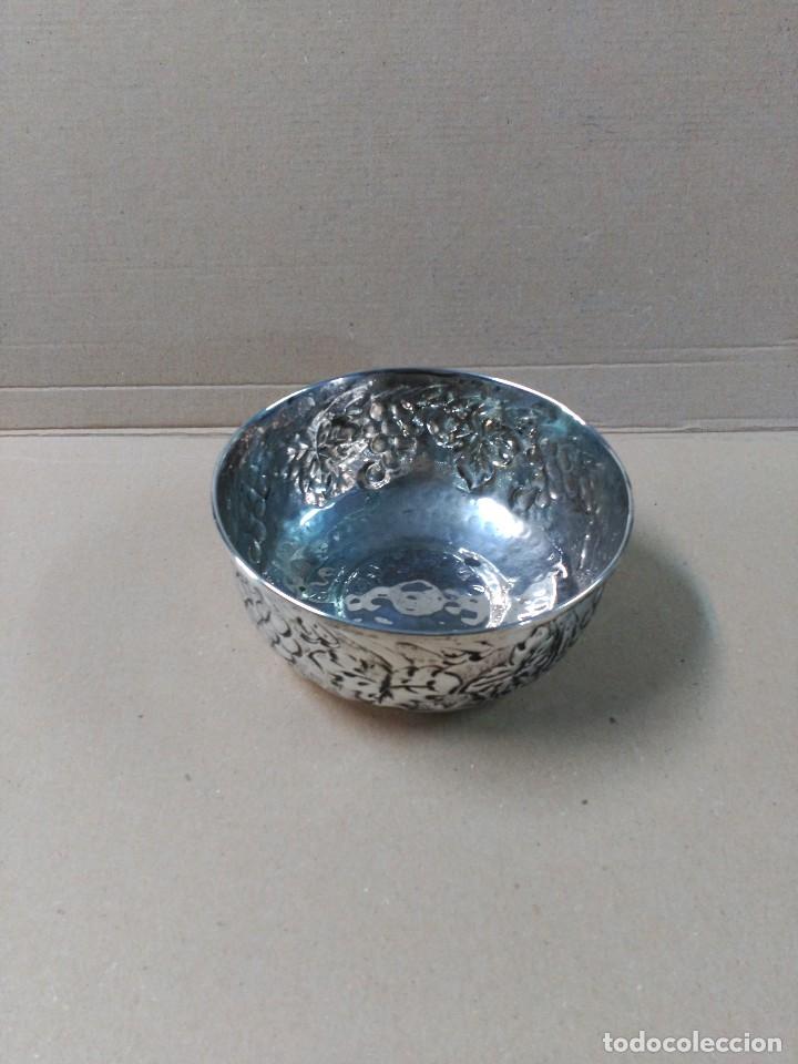 recipiente de metal plateado, decoracion vegeta - Comprar Objetos ...