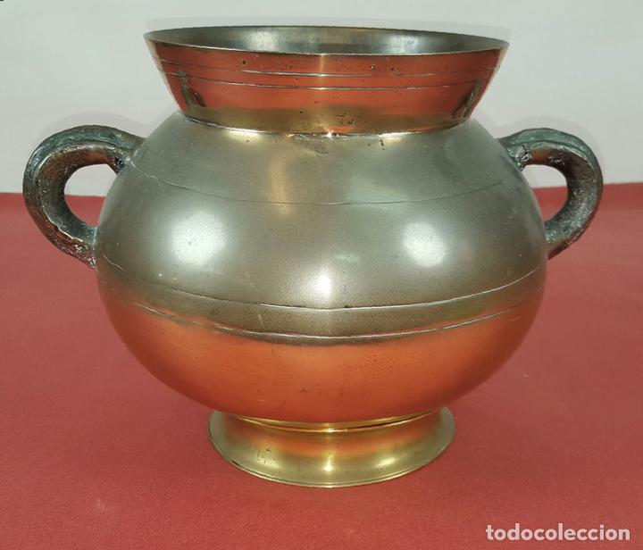 olla / caldero con soporte. bronce. españa. sig - Comprar Utensilios ...