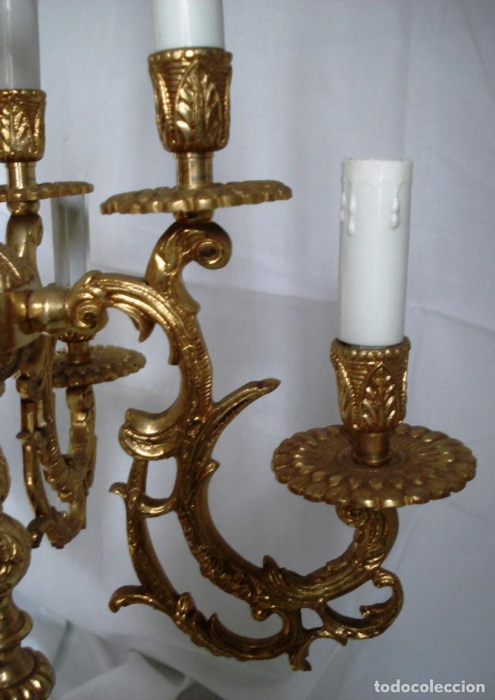 candelabros: pareja candelabros bronce de nueve - Comprar Candelabros ...