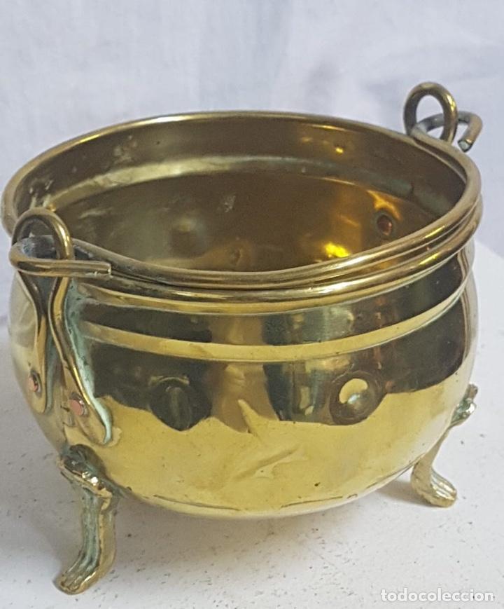 caldero bronce latón restaurado - Comprar Utensilios del Hogar Antiguos ...