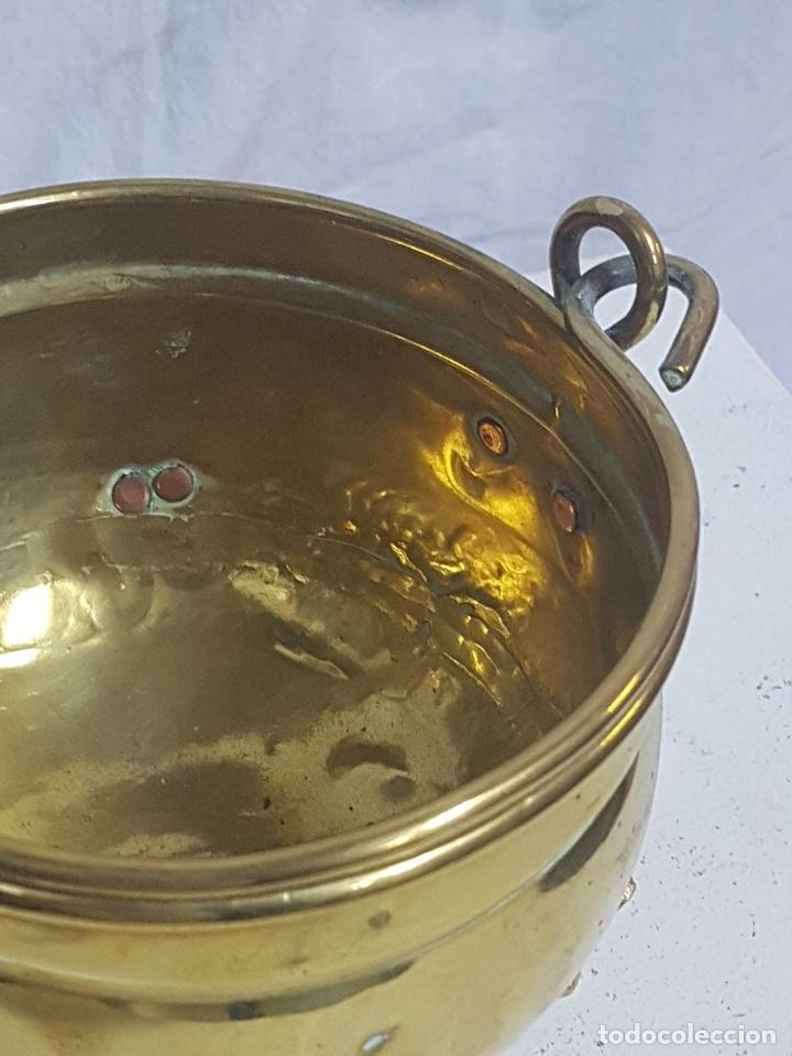 caldero bronce latón restaurado - Comprar Utensilios del Hogar Antiguos ...