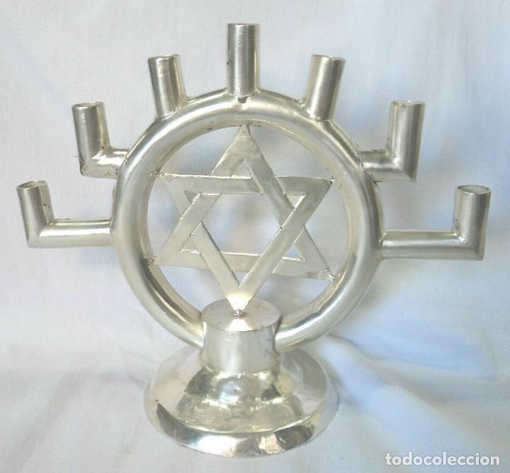 Brtagg Candelabro Judio Estrella David Oro 21cm Menorah 7 Ramas Con ...