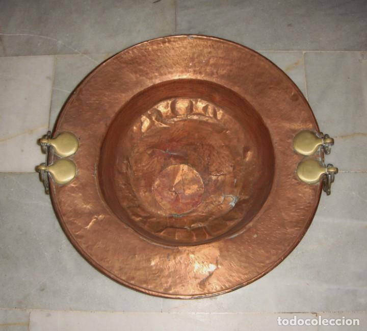 antiguo brasero de cobre. s.xviii. asas de bron - Comprar Utensilios ...