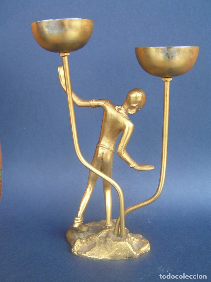 candelabro art-déco. 15,5 cm. - Comprar Candelabros Antiguos en ...