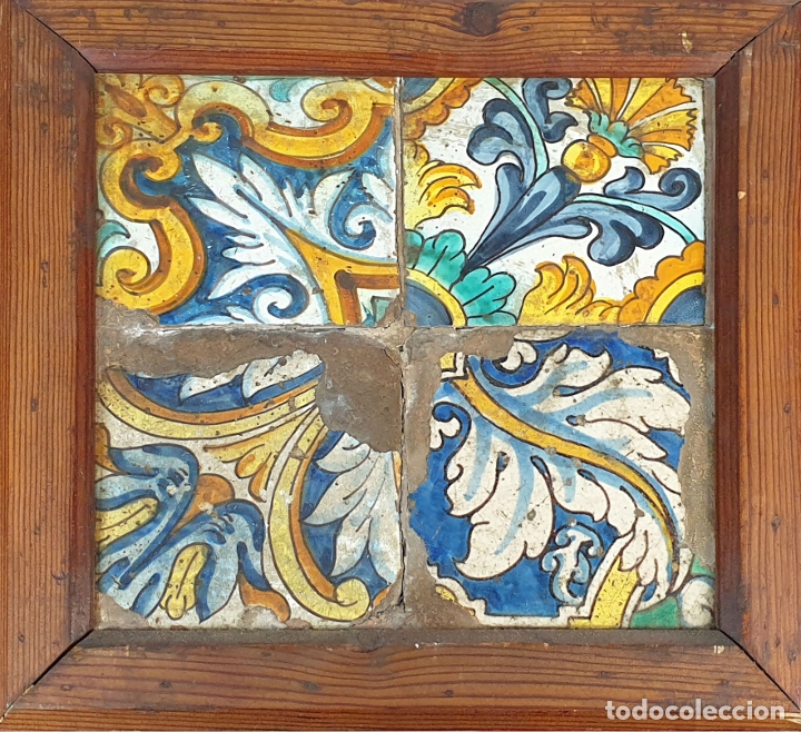 composición de 4 azulejos barrocos. cerámica ca - Comprar Azulejos ...