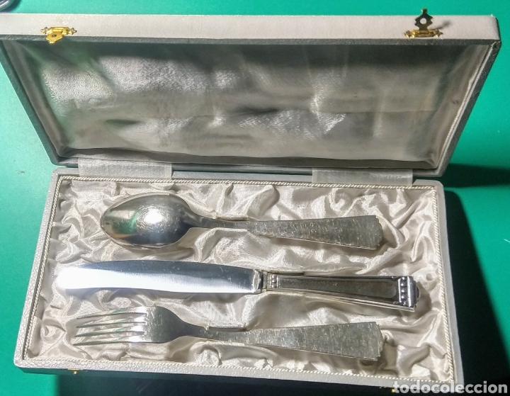 3 cubiertos de plata, con estuche. - Comprar Plata de Ley Antigua en ...