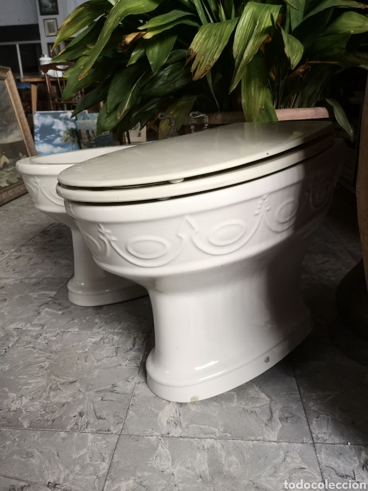 antiguo juego de retrete y bidet. buen estado. - Comprar en ...