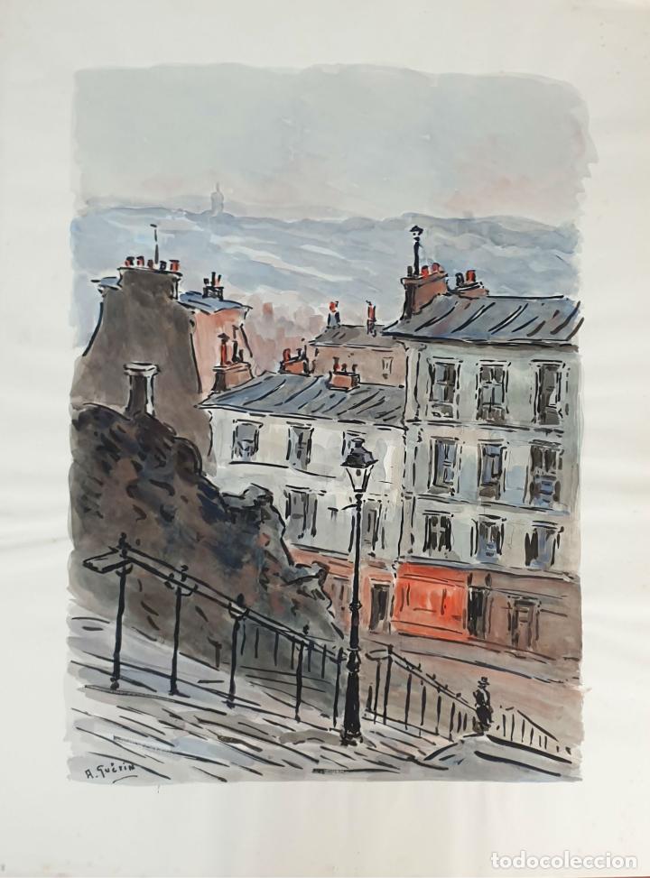 vista de calle. acuarela sobre papel. firmado a - Comprar Acuarelas ...