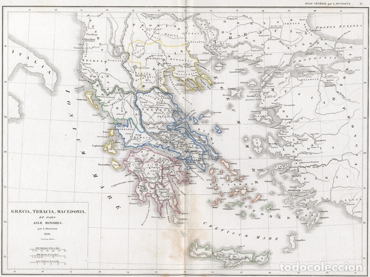 mapa de grecia, tracia y macedonia romanas (lat - Comprar Cartografía ...
