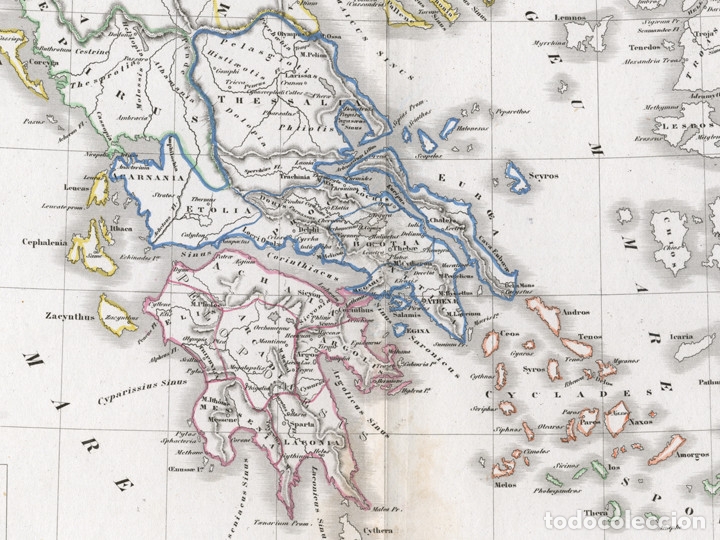mapa de grecia, tracia y macedonia romanas (lat - Comprar Cartografía ...