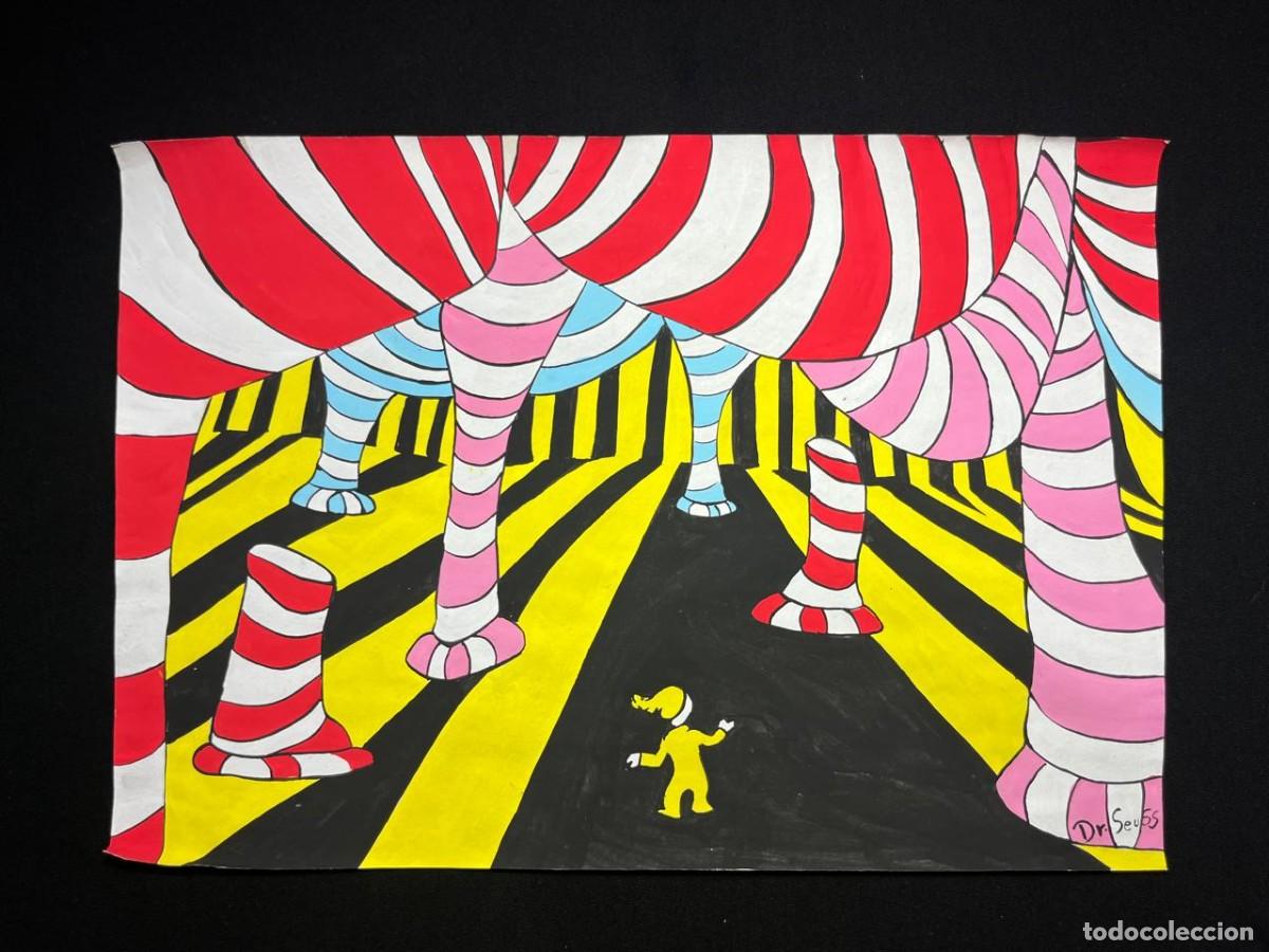 dr. seuss dibujo sobre papel antiguo sellado y - Compra venta en ...