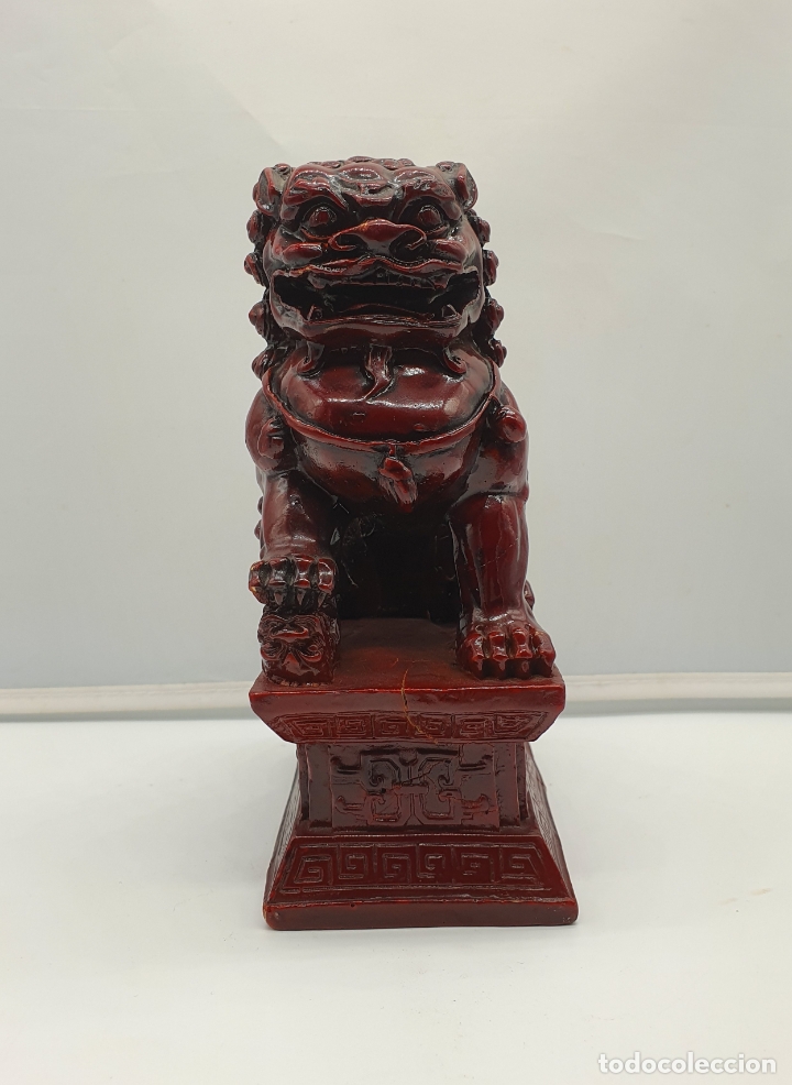 escultura antigua de león fu protector de la ci - Comprar Arte Étnico ...