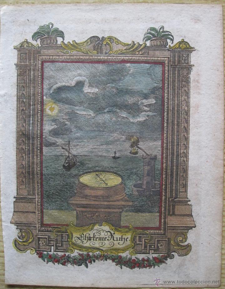 emblema barroco: faro y brújula,1680 - Comprar Grabados Antiguos | Arte ...