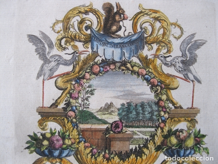emblema barroco: otoño y frutas, 1687. kraus/ko - Comprar Grabados ...
