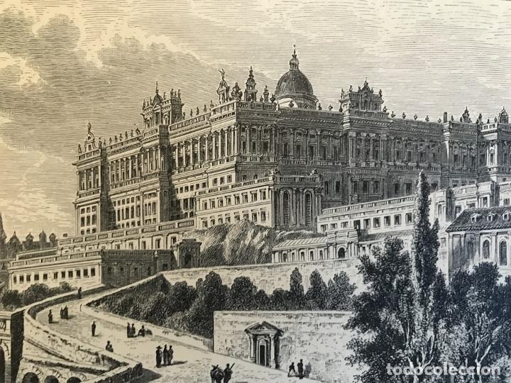 vista del palacio real de madrid (españa), 1882 - Comprar Grabados ...