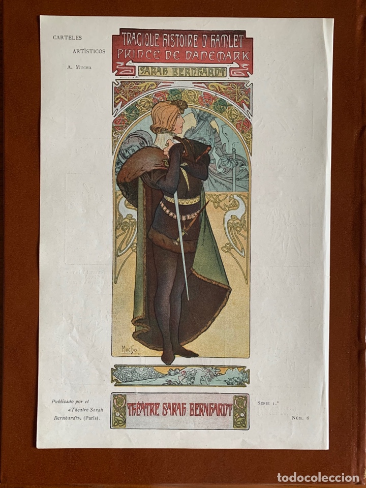 alphonse mucha. modernismo. cartel “hamlet”. ar - Buy Lithographs at ...