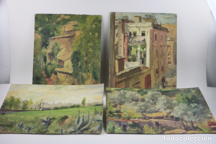 ignacio gil, lote de 4 pinturas y libro con ded - Comprar Pintura al ...