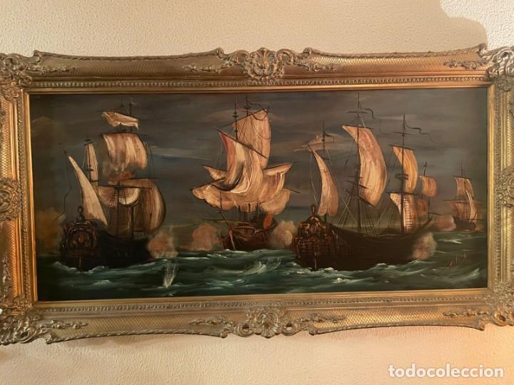 Pintura De Batalla Naval Batalla Naval | Cuadro Al óleo De Emilio