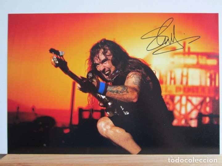 steve harris.iron maiden.firma.autógrafo origin - Compra venta en ...