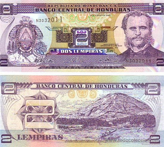 honduras 2 lempiras 2003 p-80 sc plancha - Comprar Billetes ...