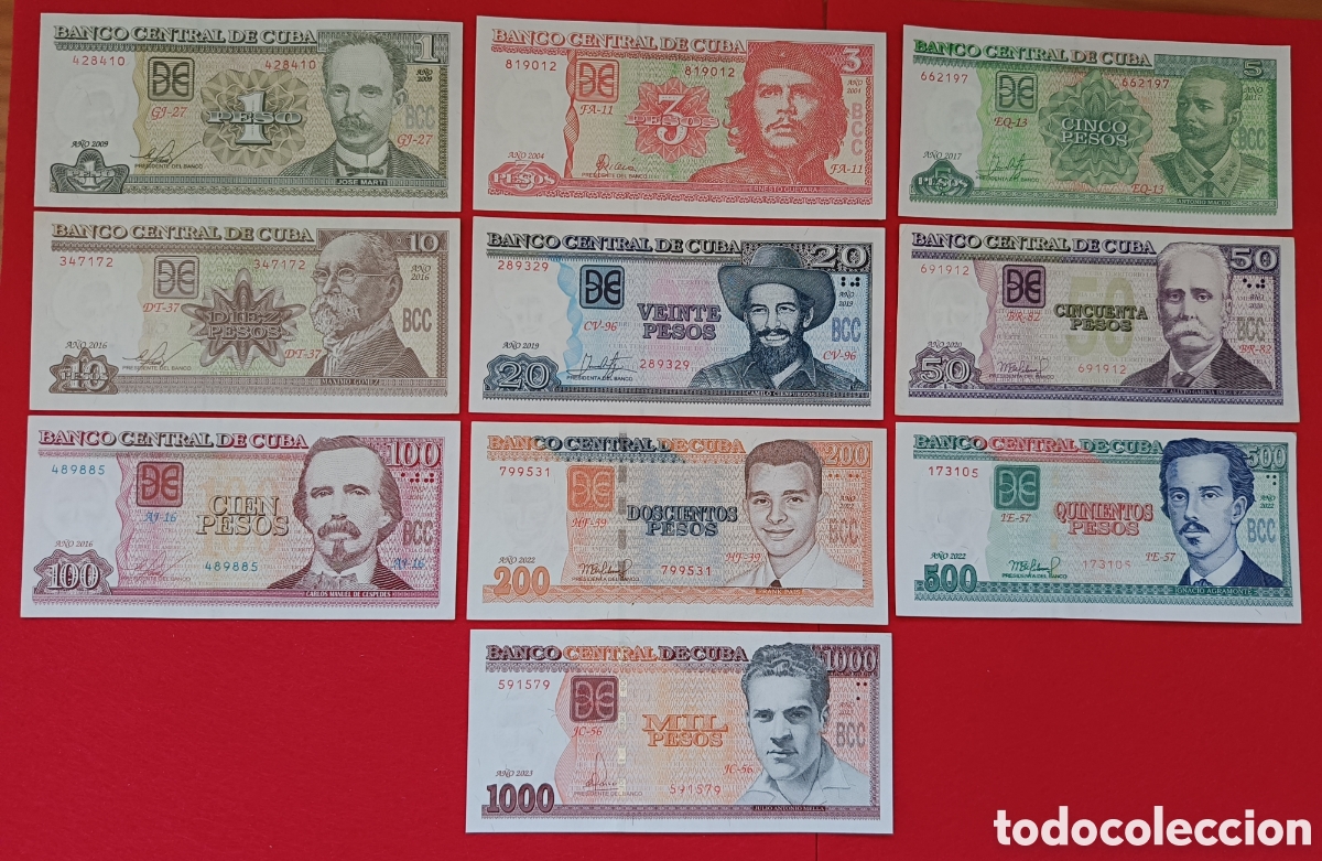 cono monetario de cuba completo. 10 billetes. t - Compra venta en ...