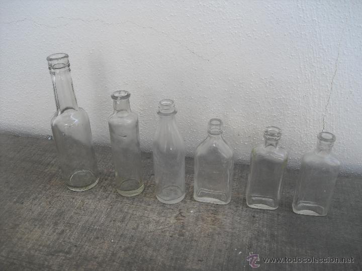 lote de 6 botellas o botes antiguas. botella, b - Comprar Botellas ...