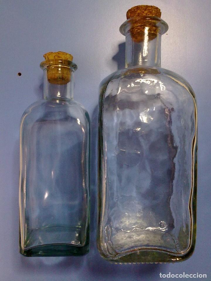 juego de dos botellas de cristal - Comprar Botellas antiguas en ...