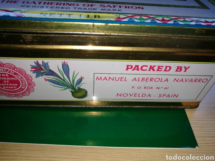 antigua caja metálica de azafrán. manuel albero - Comprar Cajas ...