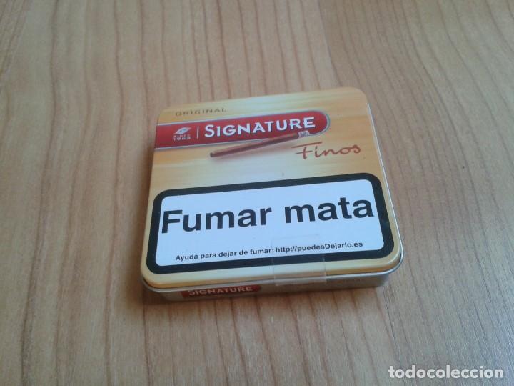 cajita metálica -- cajetilla -- signature finos - Buy Antique Boxes and ...
