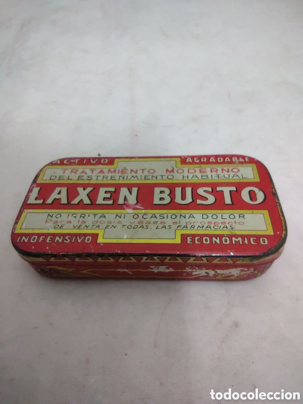 cajita de lata medicina laxen busto - Compra venta en todocoleccion