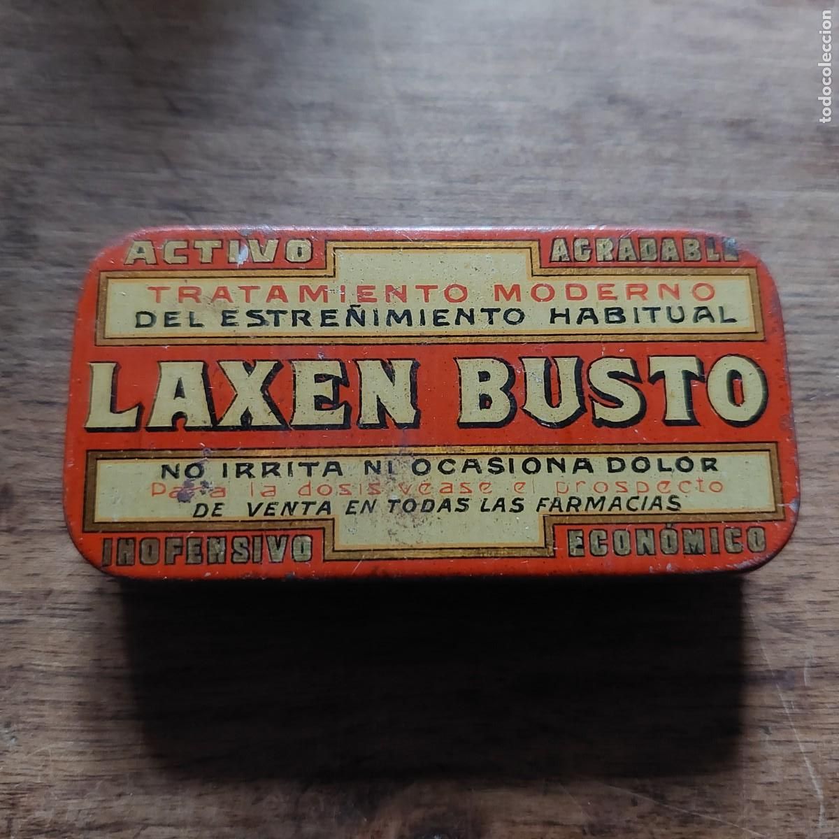 antigua lata laxante laxen busto - Compra venta en todocoleccion