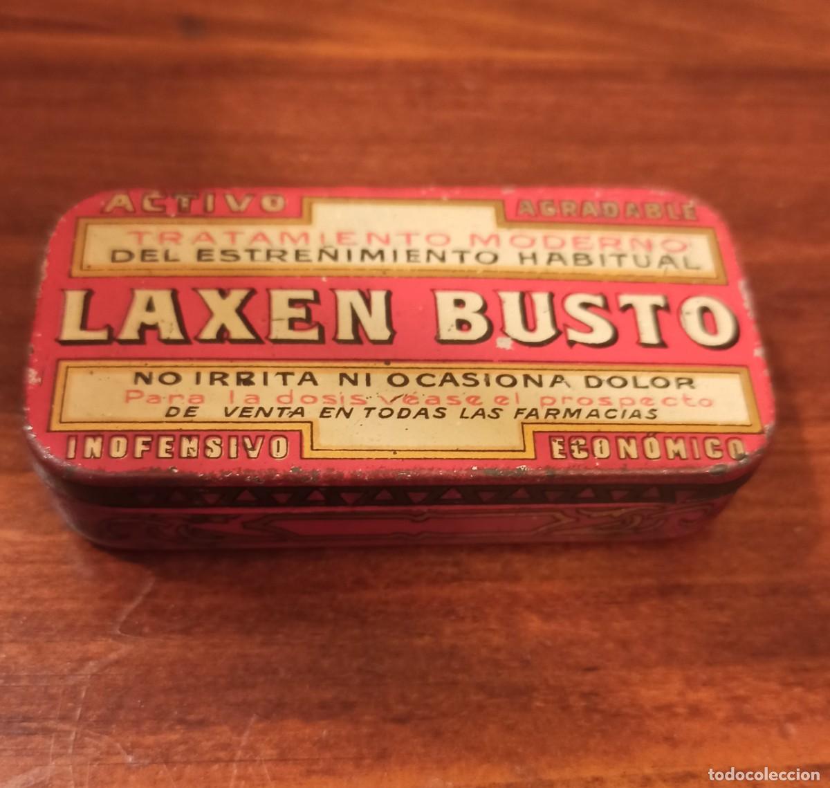caja metalica antigua laxen busto - Compra venta en todocoleccion