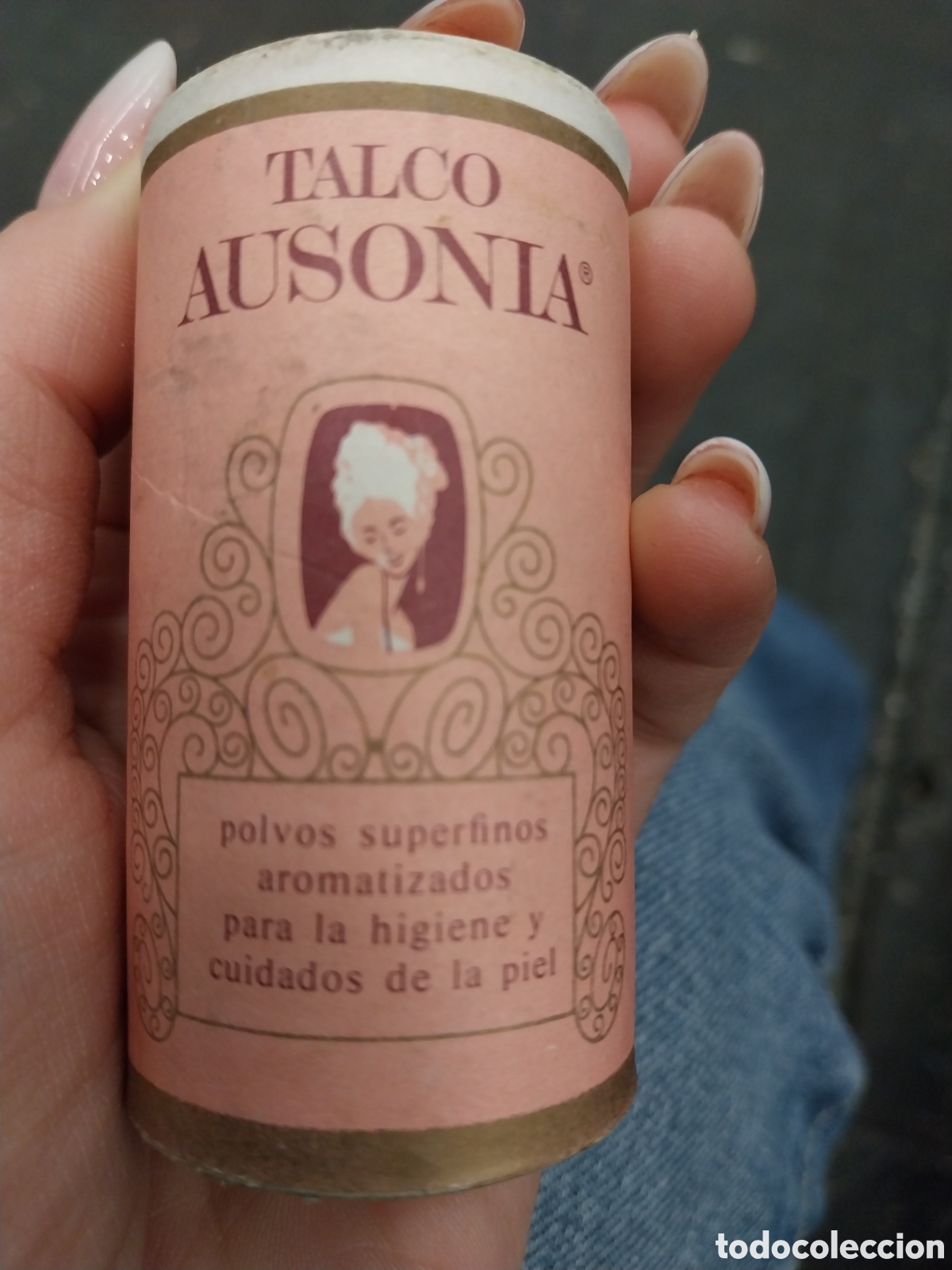 bote de talco ausonia de cartón - Compra venta en todocoleccion