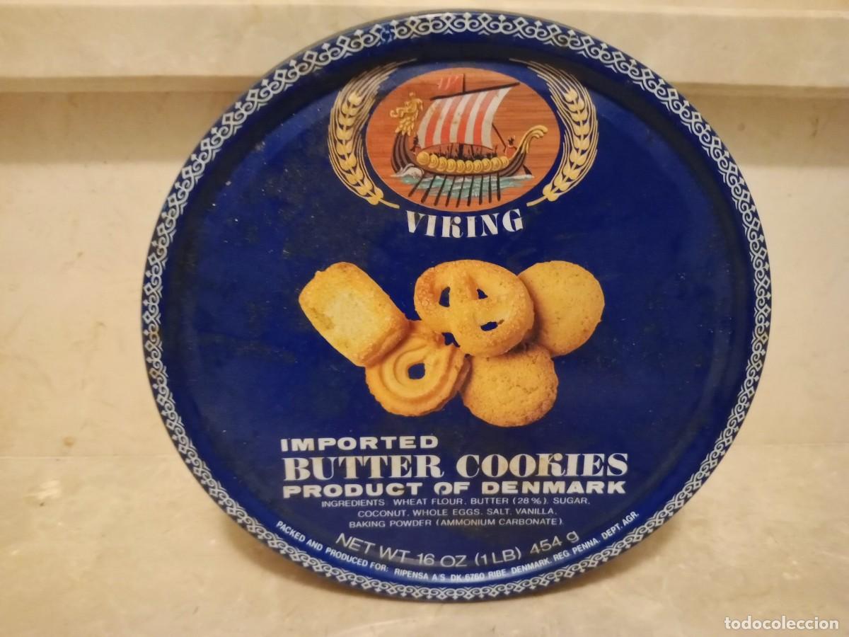 antigua lata metalica de galletas viking danesa - Compra venta en ...