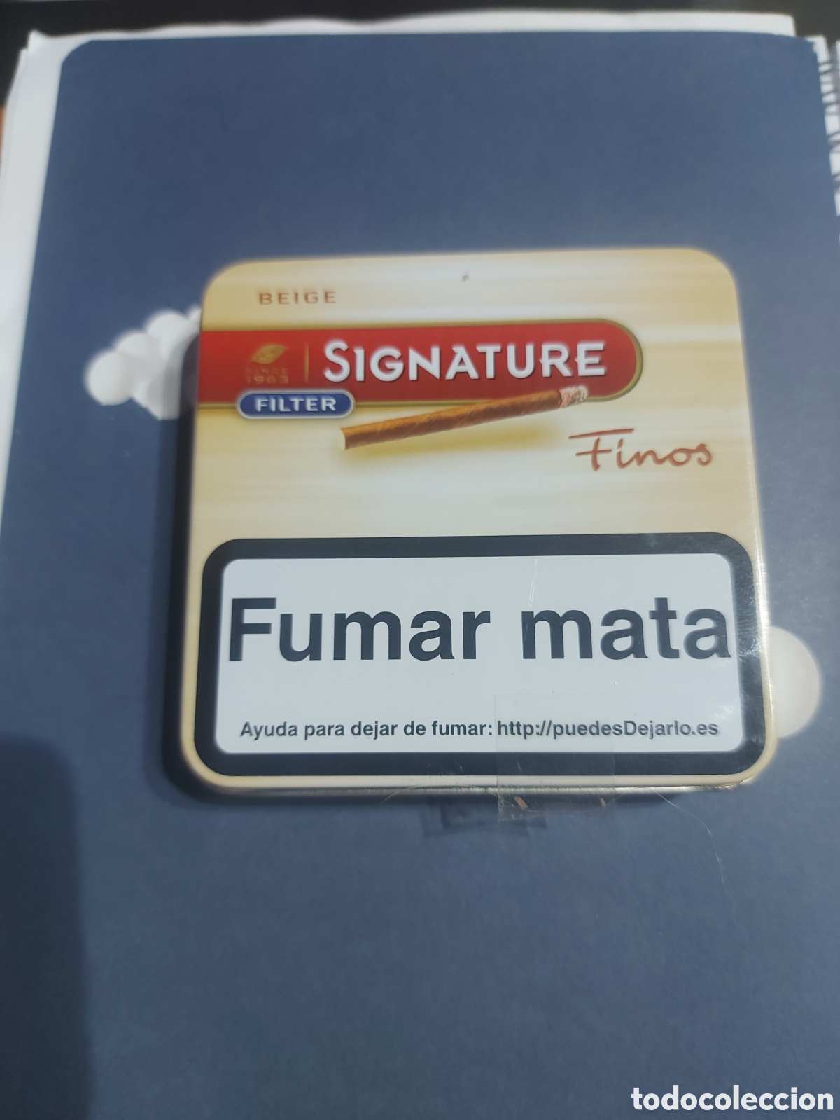 caja metalica tabaco signature. vacia - Compra venta en todocoleccion