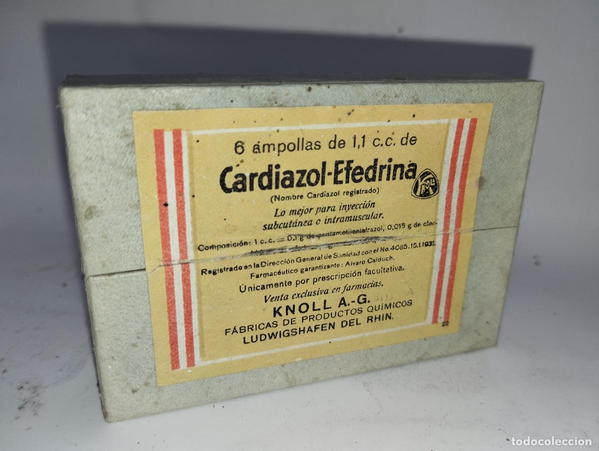 frasco de farmacia cardiazol efedrina knoll // - Compra venta en ...