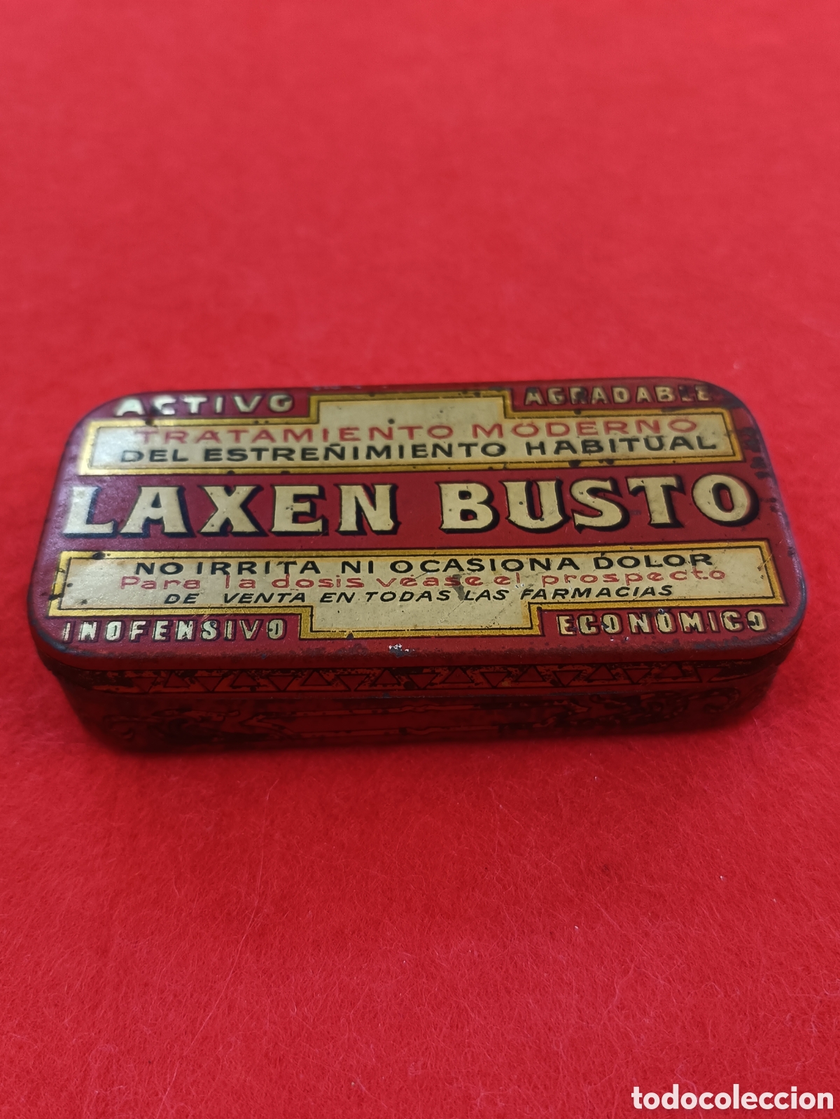 antigua caja metálica laxen busto. tratamiento - Compra venta en ...