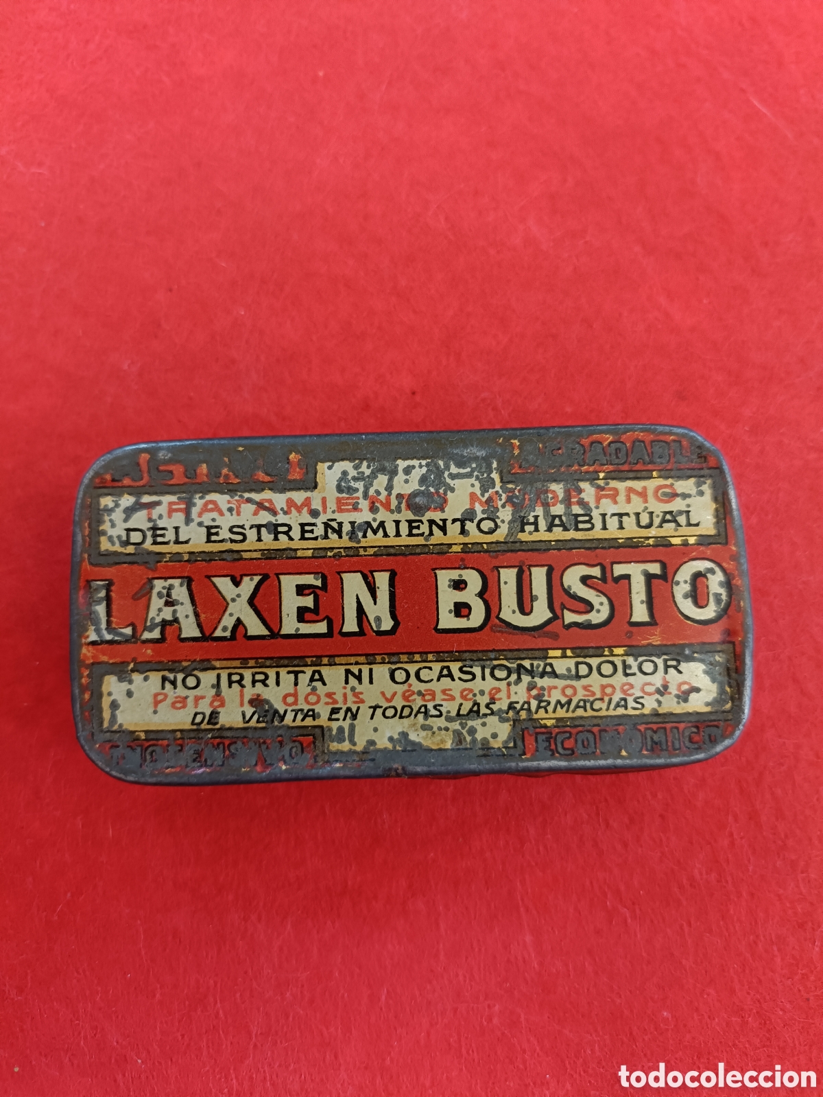 antigua caja metálica laxen busto. tratamiento - Compra venta en ...
