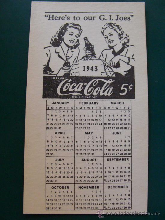 calendario de coca cola. año 1943. here's our g - Comprar Calendarios ...