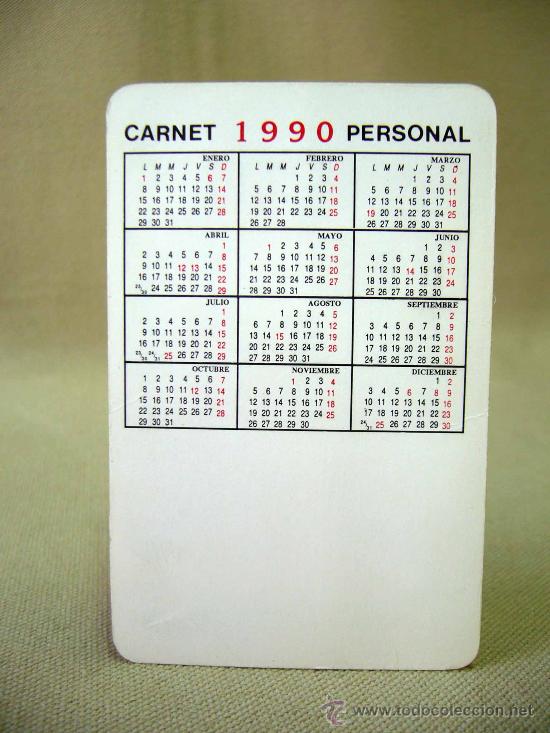 calendario, 1990, peluqueria - Comprar Calendarios antiguos en ...